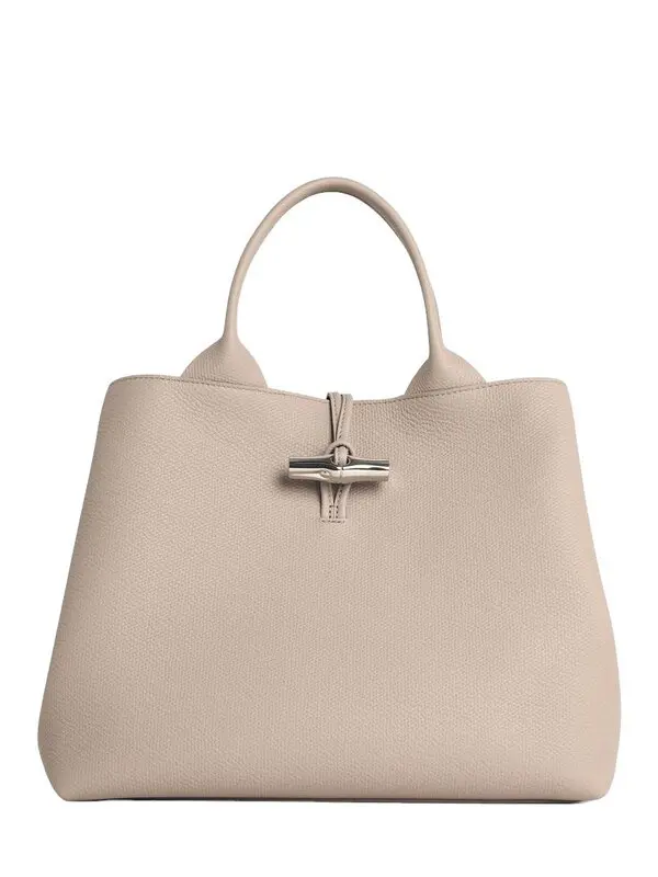 Longchamp Bag With 'l Le Roseau' Handle - Grey