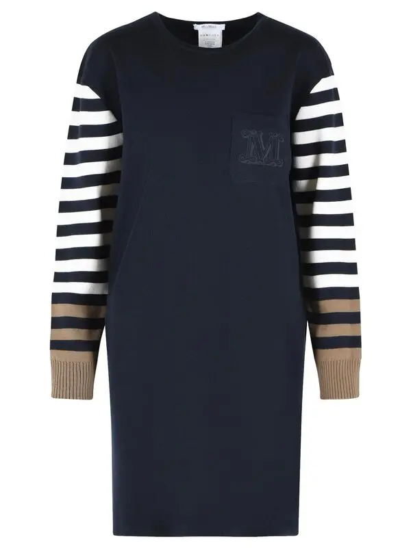 Max Mara Cotro 'velo' Dress - Blue