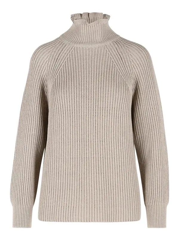 Max Mara Oversized Cordonetto Cotton Sweater - Beige