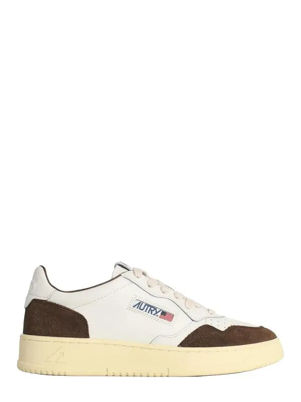 AUTRY Medalist Low Leather And Suede Sneakers - White