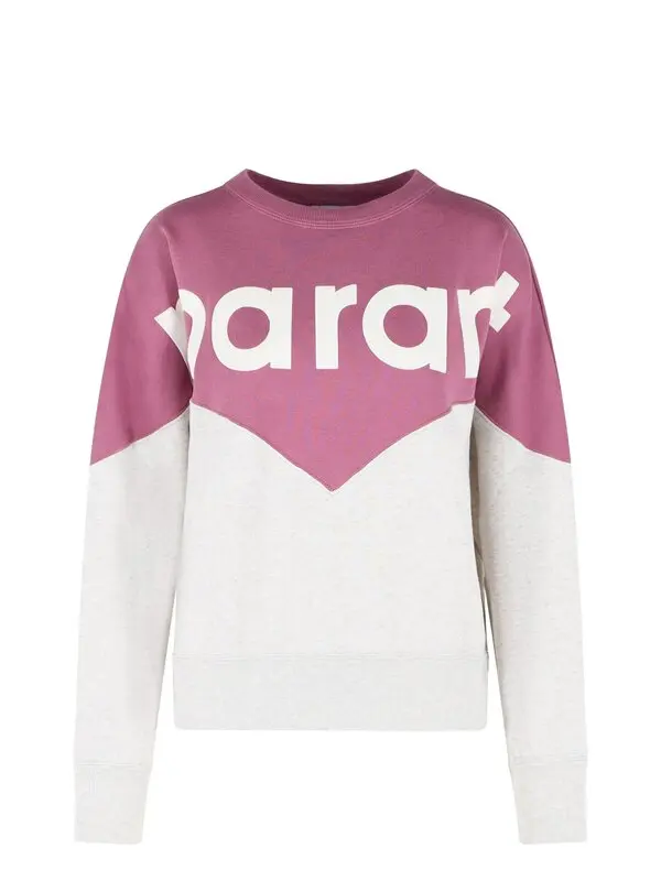 Isabel Marant Cotton Sweatshirt With Logo - Violet