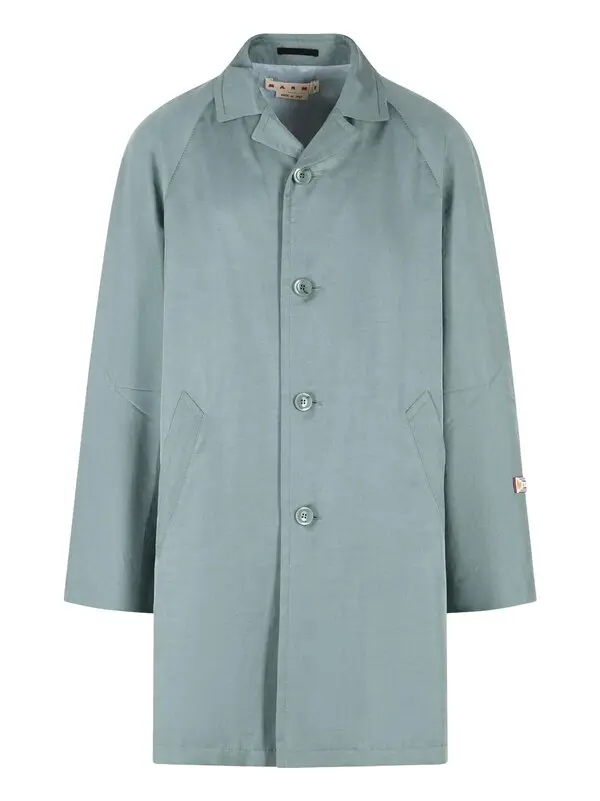 Marni Lyocell Trench Coat - Green