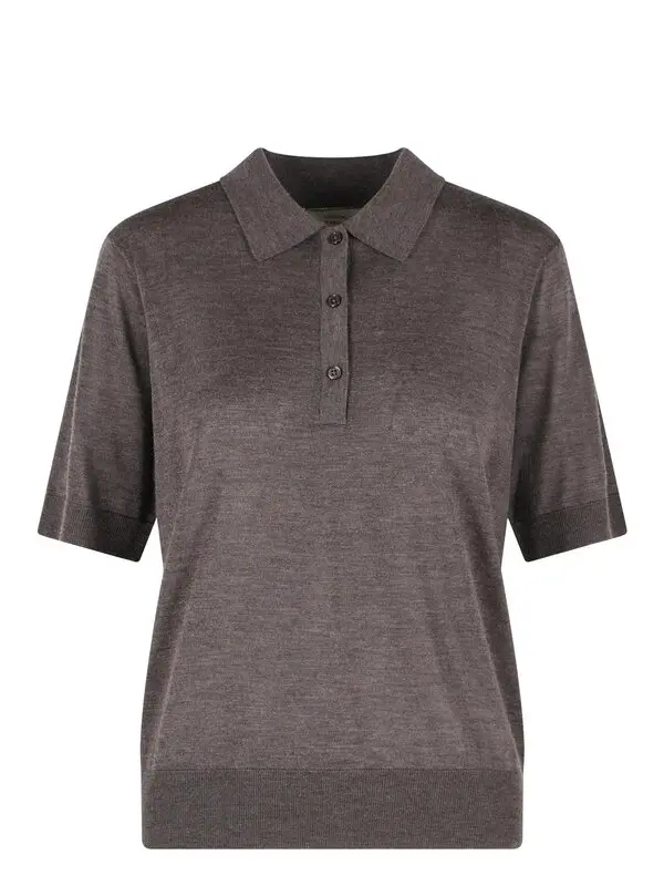 Loulou De Saison Migo Cashmere Polo Shirt - Brown