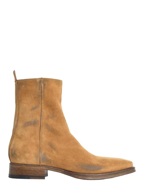 Acne Studios Suede Ankle Boots - Beige