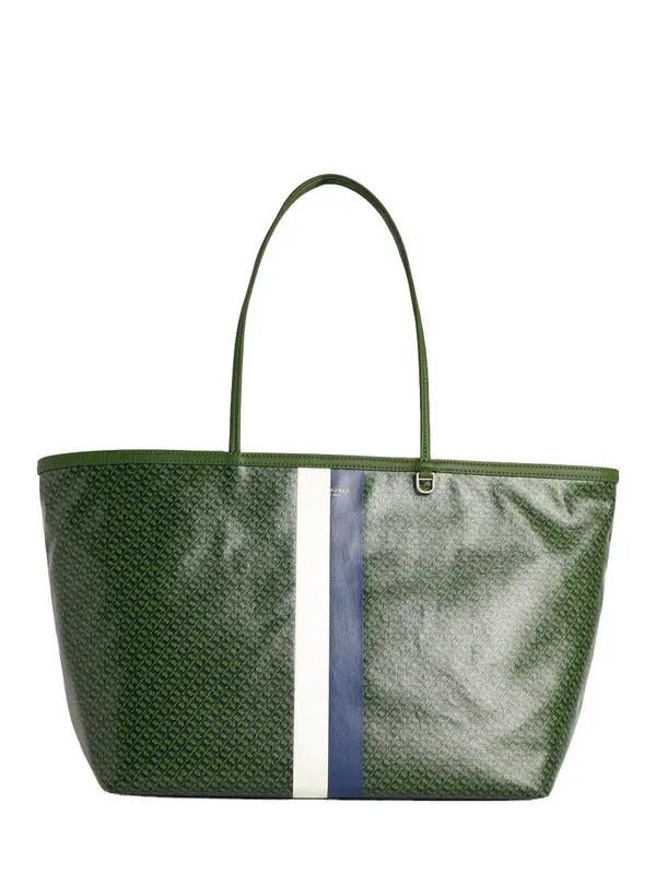 Tory Burch Racer Cotton Blend Tote - Green