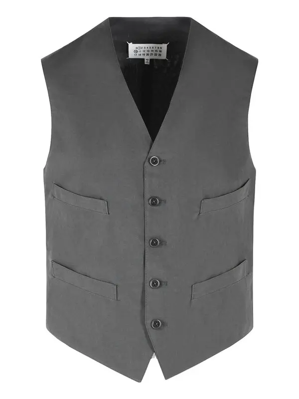 MAISON MARGIELA Cotton And Silk Vest - Grey