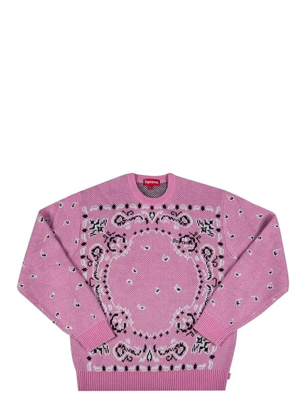 Supreme Bandana Sweater - Pink