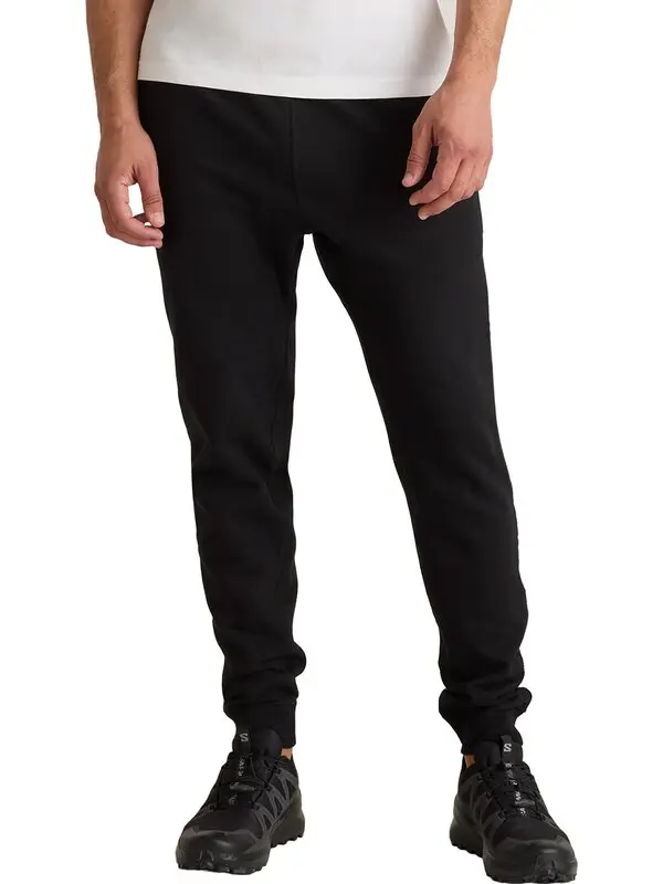 Quince Organic Midweight French Terry Slim Joggers - Bold Black