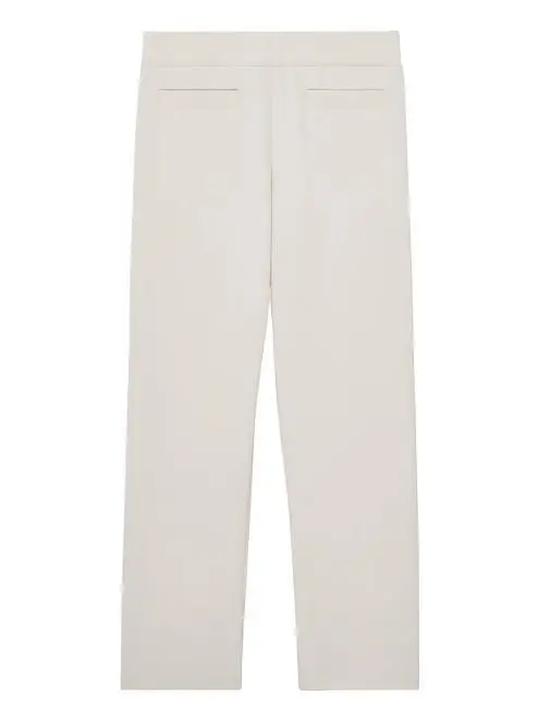REISS Rosemary Tapered-leg Twill Trousers - Cream