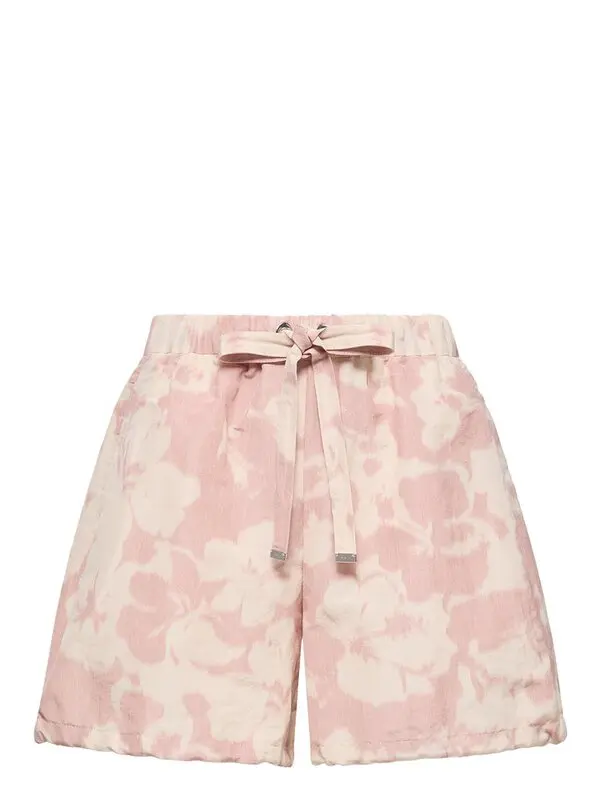 Moncler Floral Print Chiné Shorts - Pink
