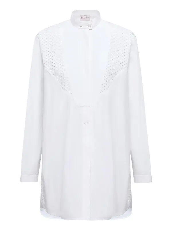 Moncler San Gallo Cotton Poplin Shirt - White