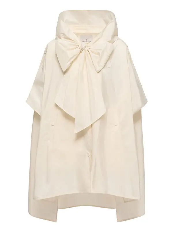 Moncler Lightweight Taffeta Cape - White