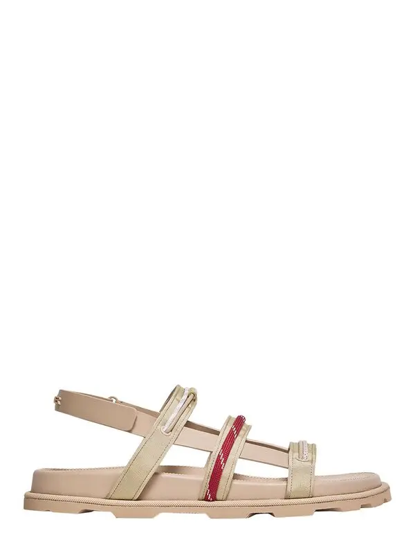 Moncler Vera Isla Leather Sandals - Beige