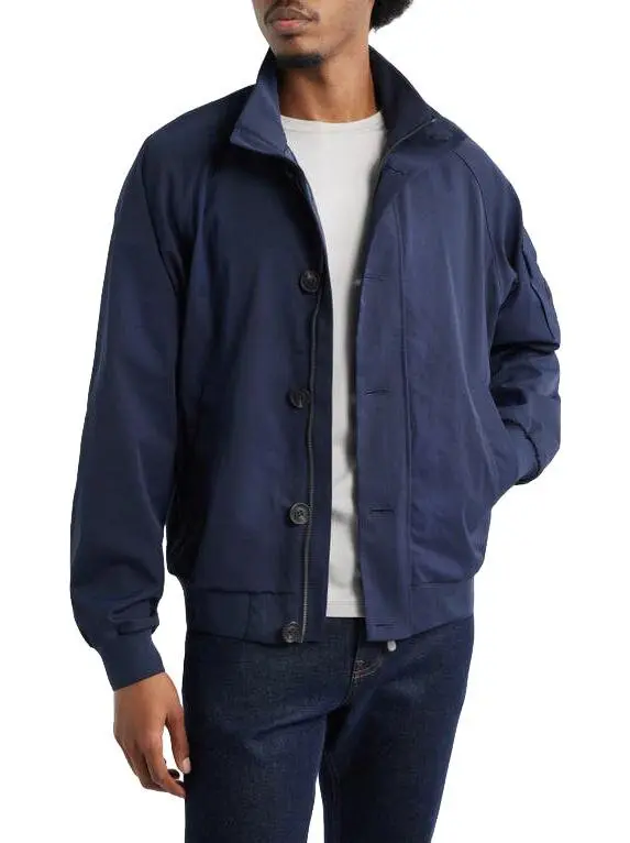 SAVE THE DUCK Blade Water Resistant Bomber Jacket - Navy Blue