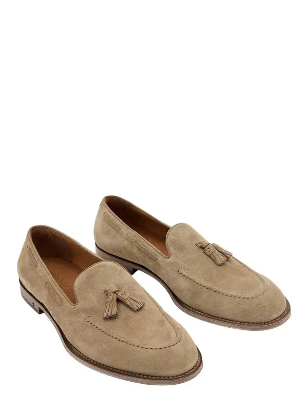 John Varvatos Barrow Leather Tassel Loafer - Chestnut