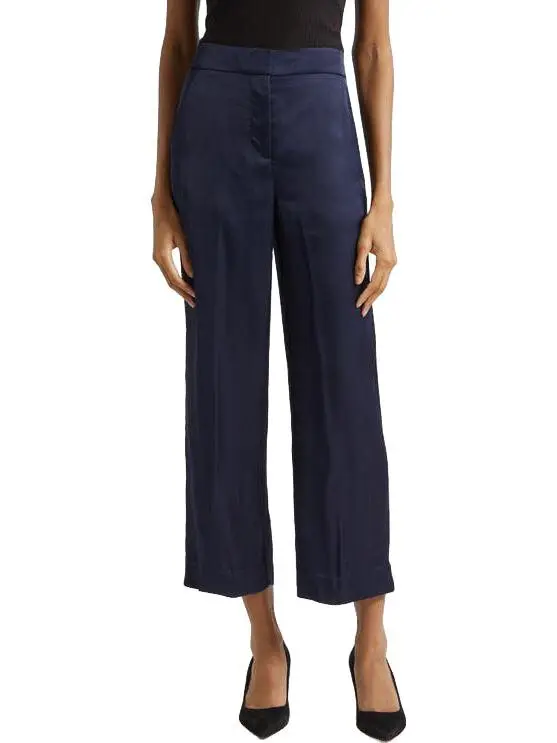 Veronica Beard Brixton Straight-leg Trousers - Navy