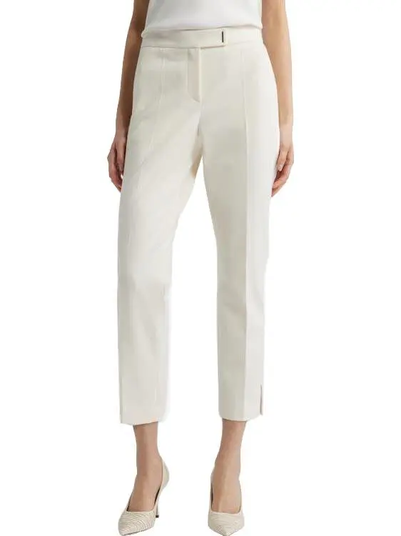 BOSS Tapria Cropped Straight-leg Pants - Soft Cream