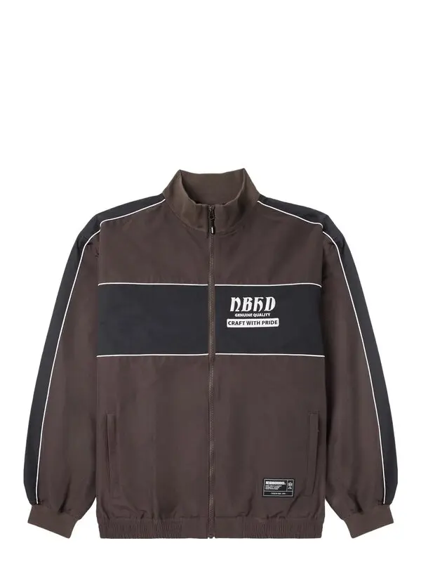 NEIGHBORHOOD Logo-embroidered Two-tone Track Jacket - Brown