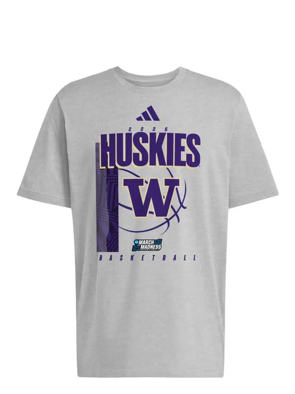 Adidas Washington Huskies March Madness T-shirt - Medium Grey Heather / Ncaa-wtn-6va
