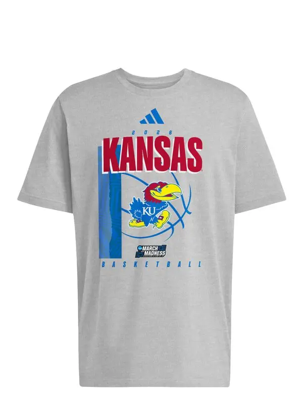 Adidas Kansas Jayhawks March Madness T-shirt - Medium Grey Heather / Multi