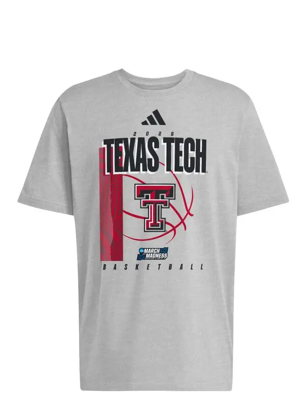 Adidas Texas Tech Red Raiders March Madness T-shirt - Medium Grey Heather / Ncaa-txt-7tb