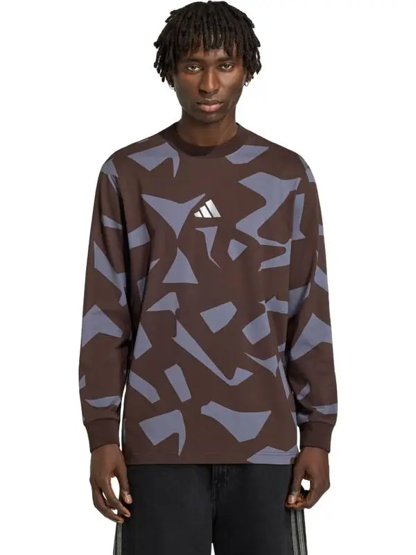 Adidas Amg Camo Long Sleeve Top - Aurora Coffee / Aurora Onix