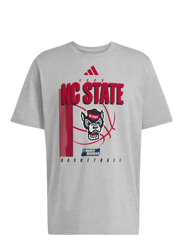 Adidas N.c. State Wolfpack March Madness T-shirt - Medium Grey Heather / Ncaa-ncs-77n