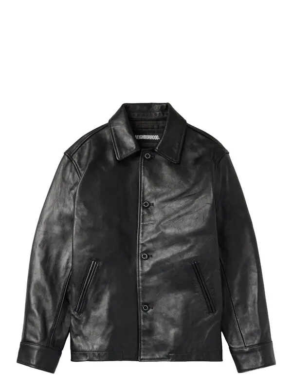 NEIGHBORHOOD Leather Jacket - Black