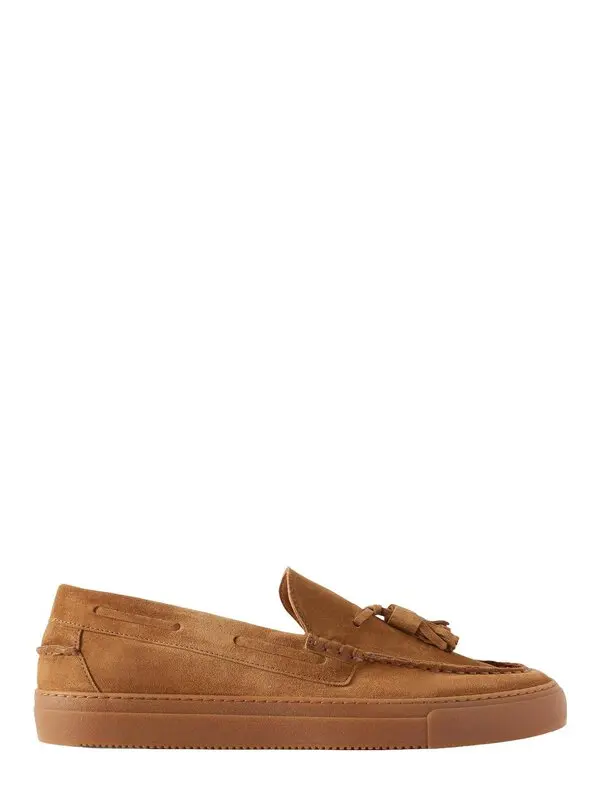 Mr P. Tasselled Suede Boat Shoes - Brown