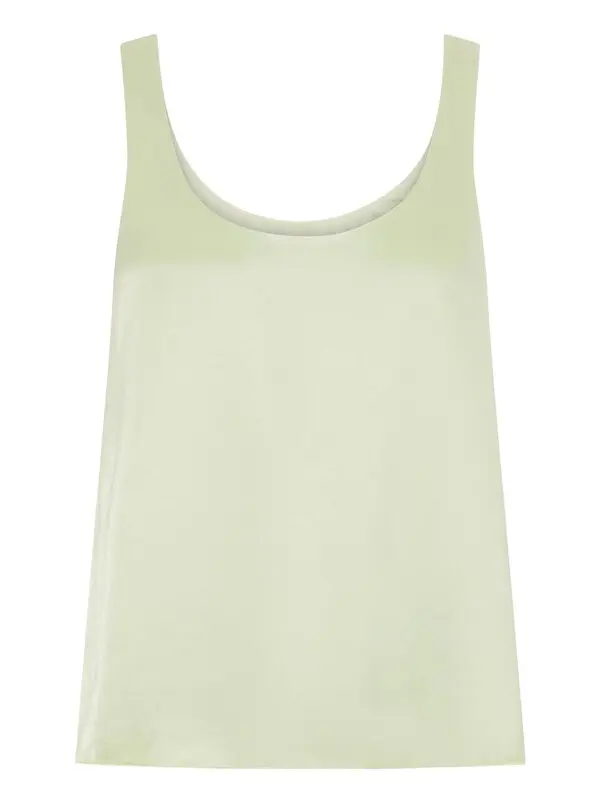 LA LIGNE Satin Tank Top - Green