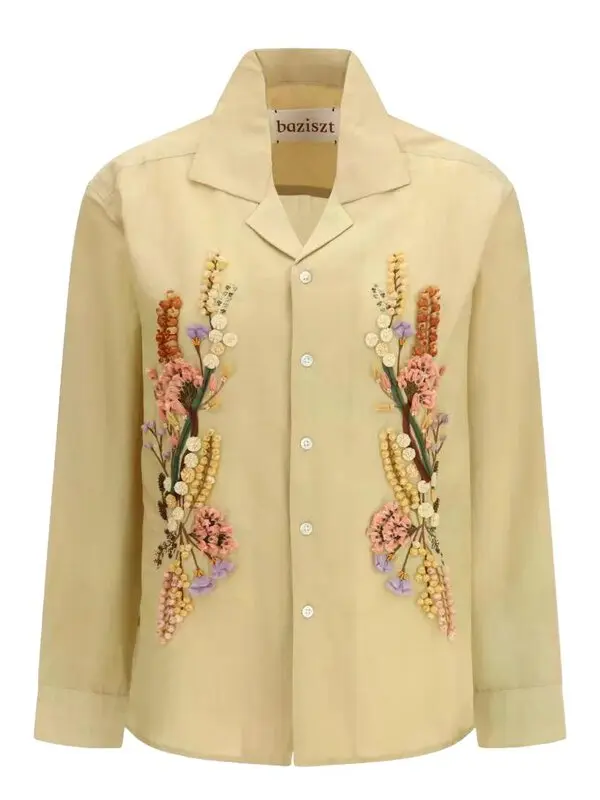 BAZISZT Beauly Floral Shirt - Neutrals