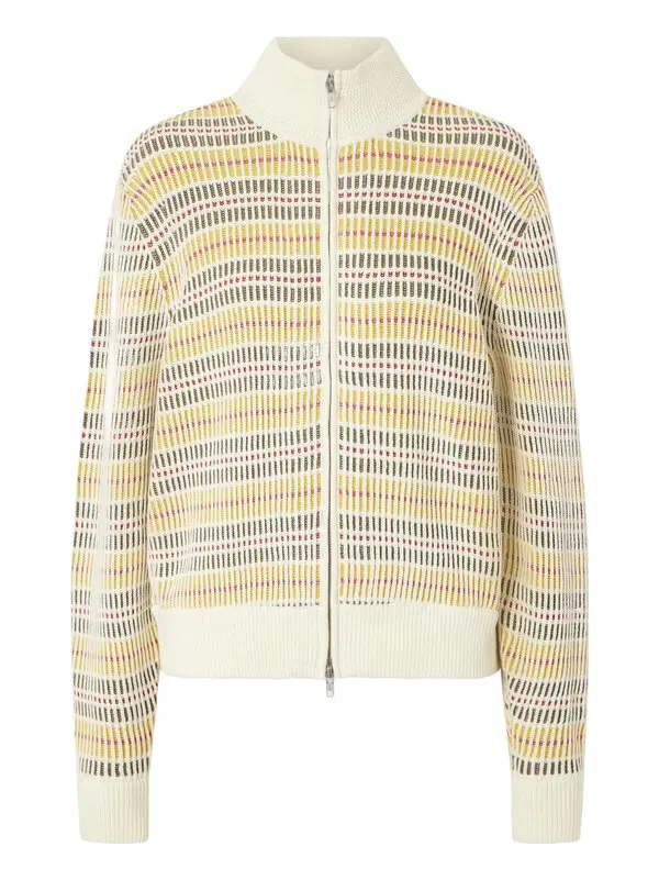 Aimé Leon Dore Cotton Zip-up Cardigan - Neutrals