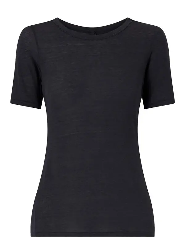 SKIMS Stretch-modal And Cashmere-blend T-shirt - Black