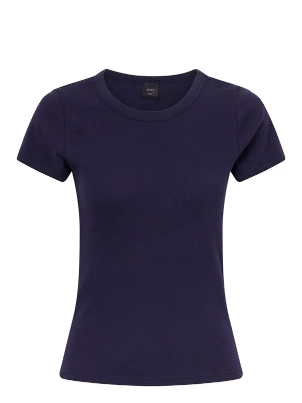 LESET Laura Cotton-jersey T-shirt - Navy