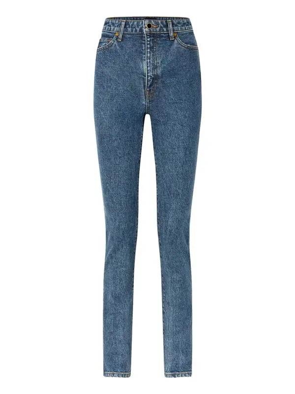 Khaite Daria High-rise Slim-leg Jeans - Blue