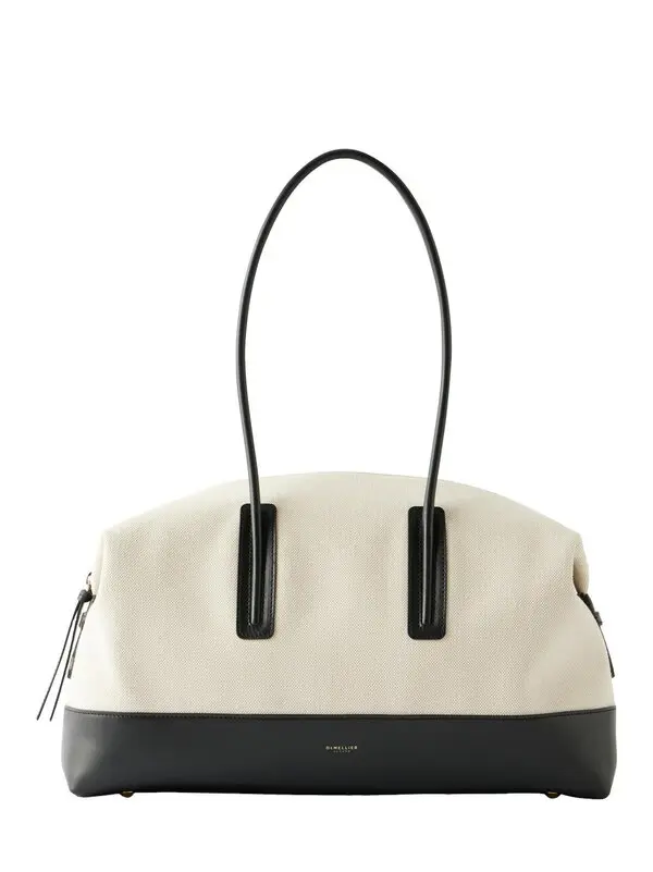 DEMELLIER The Stockholm Leather-trimmed Tote Bag - Off-white