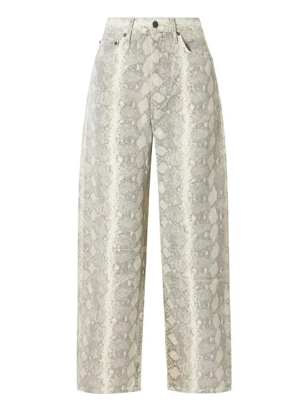 Citizens Of Humanity Miro Snake-print Wide-leg Jeans - Animal Print
