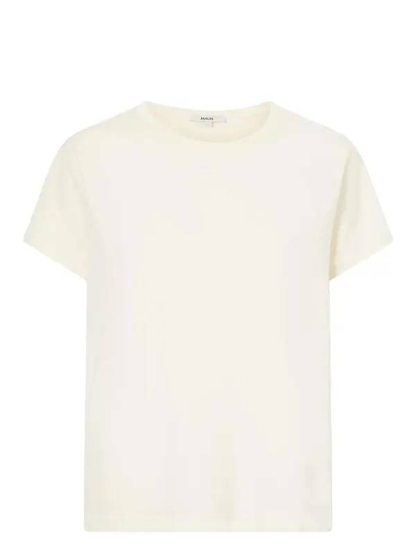 AGOLDE Adine Cotton-jersey T-shirt - Pastel Yellow