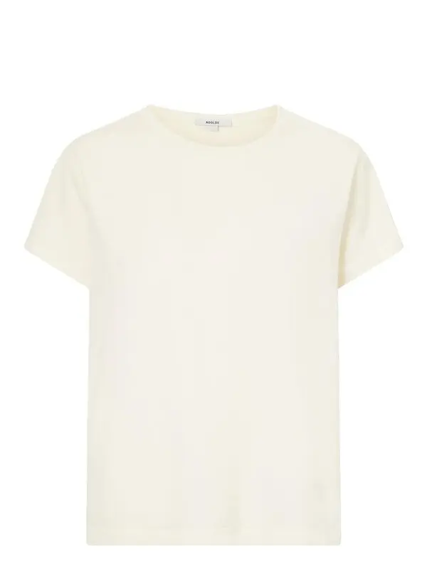 AGOLDE Adine Cropped Cotton-jersey T-shirt - Yellow