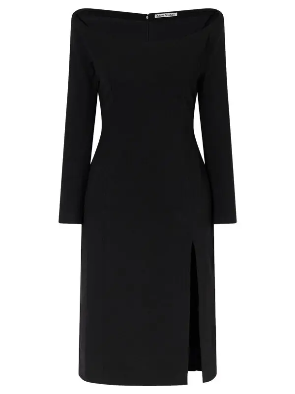 Acne Studios Dorana Off-shoulder Jersey Midi Dress - Black