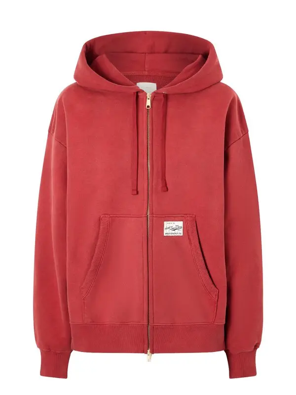 Aimé Leon Dore Full-zip Cotton Hoodie - Merlot