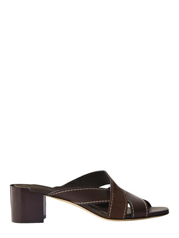 TOD'S Leather Mules - Brown