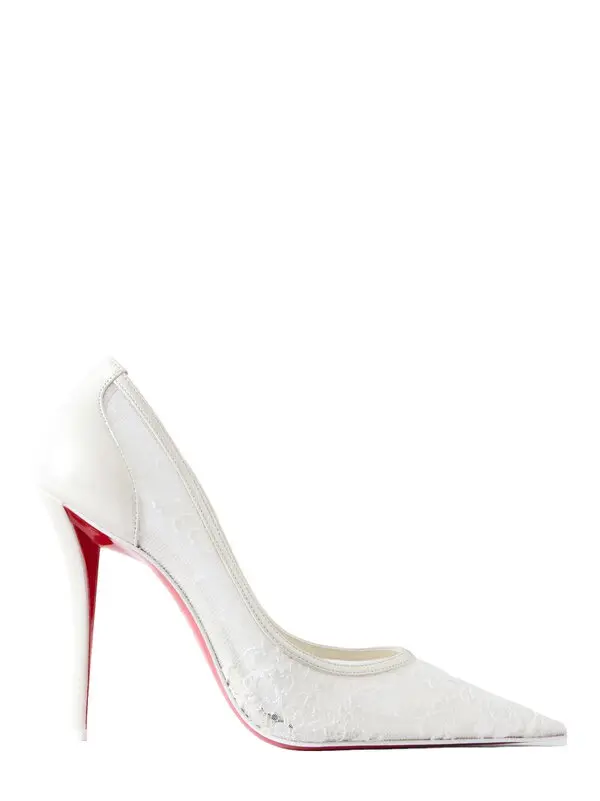 CHRISTIAN LOUBOUTIN Miss Z 100mm Lace Pumps - White