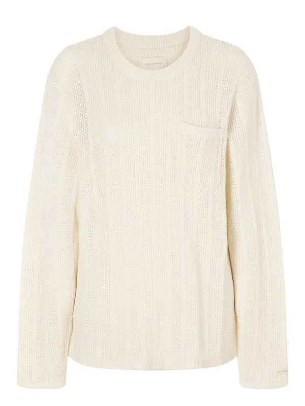 Aimé Leon Dore Open-knit Cotton Sweater - Neutrals
