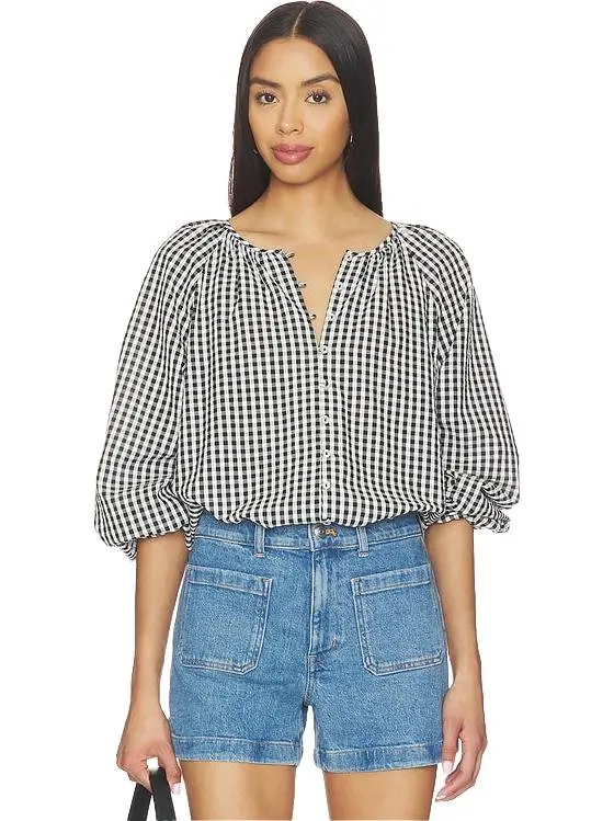Sanctuary Gingham Button-down Blouse - Picnic