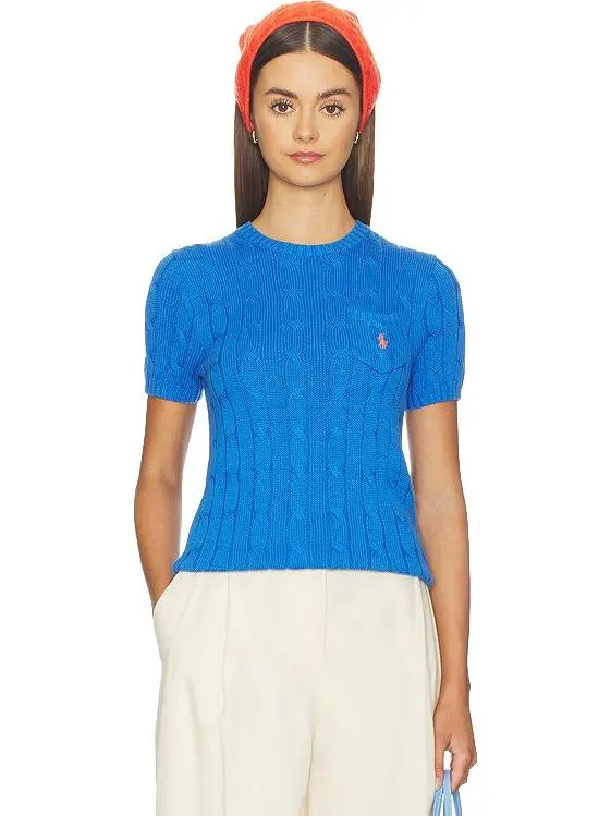 Polo Ralph Lauren Short Sleeve Crew Pullover Sweater - Colby Blue