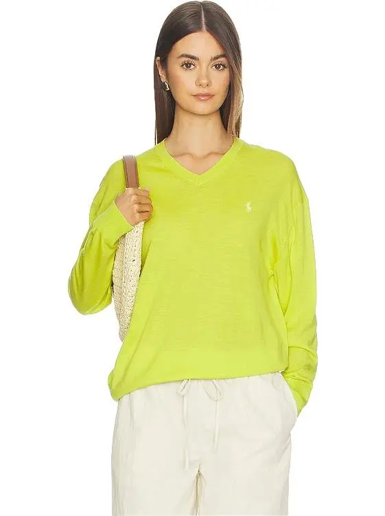 Polo Ralph Lauren Merino V-neck Sweater - Peridot Green