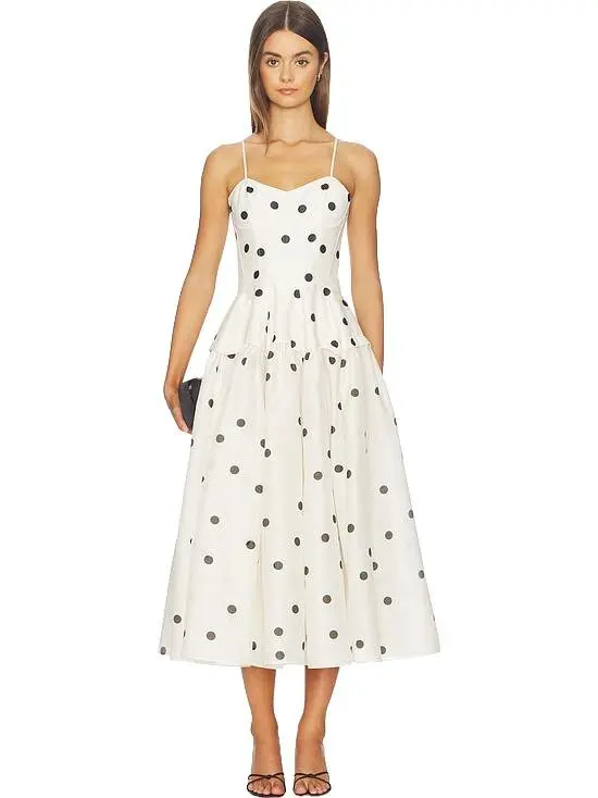 Alexis Parma Dress - Ivory & Black
