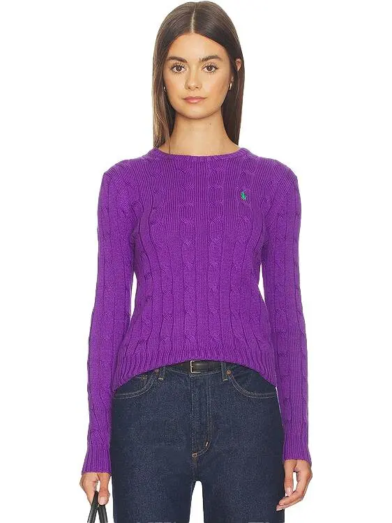 Polo Ralph Lauren Pima Julianna Long Sleeve Top - Magenta