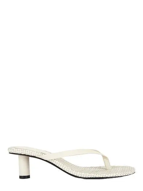 ST. AGNI Woven Thong Heel - Ecru